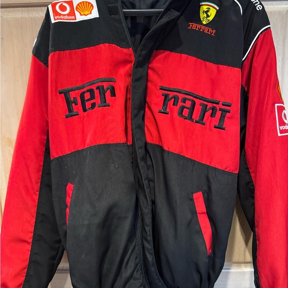 Ferrari | Jackets & Coats | Ferrari Red And Black Varsity Jacket With ...